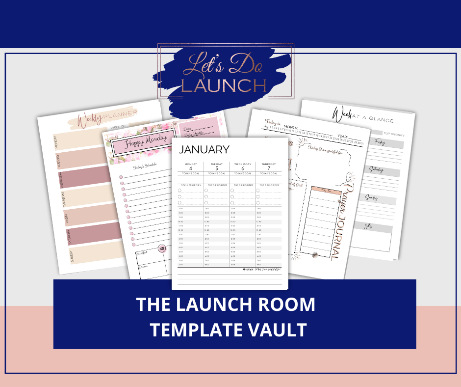 The Launch Room Template Vault – Mocha Planner